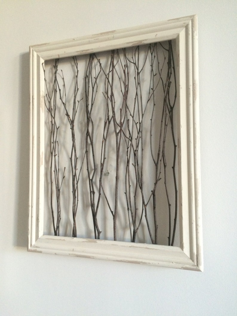 Framed Birch Branches 1 Large Frame Rustic Wall Decor - Etsy