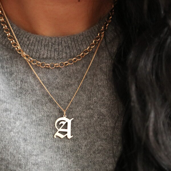 Letter Pendant - Etsy