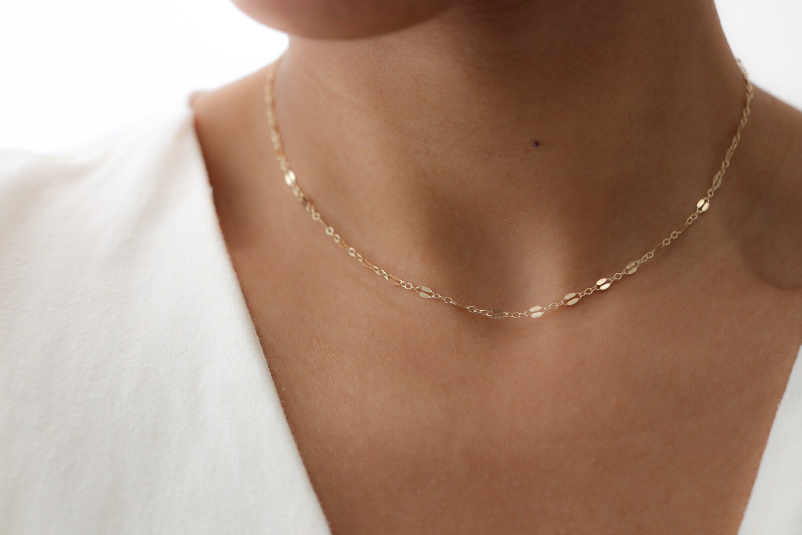 Gold Layering Necklaces Chain Lace Necklace 14k Gold - Etsy Canada