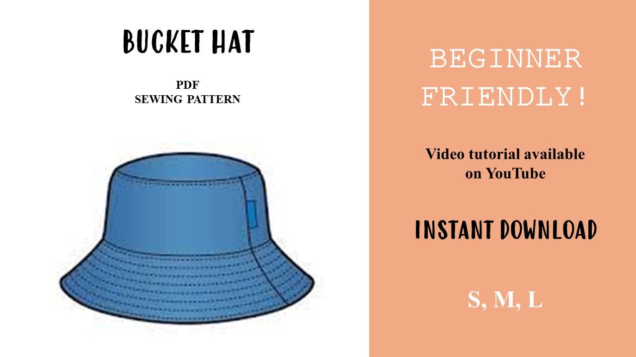 Bucket Hat Downloadable Pattern Pdf - Etsy