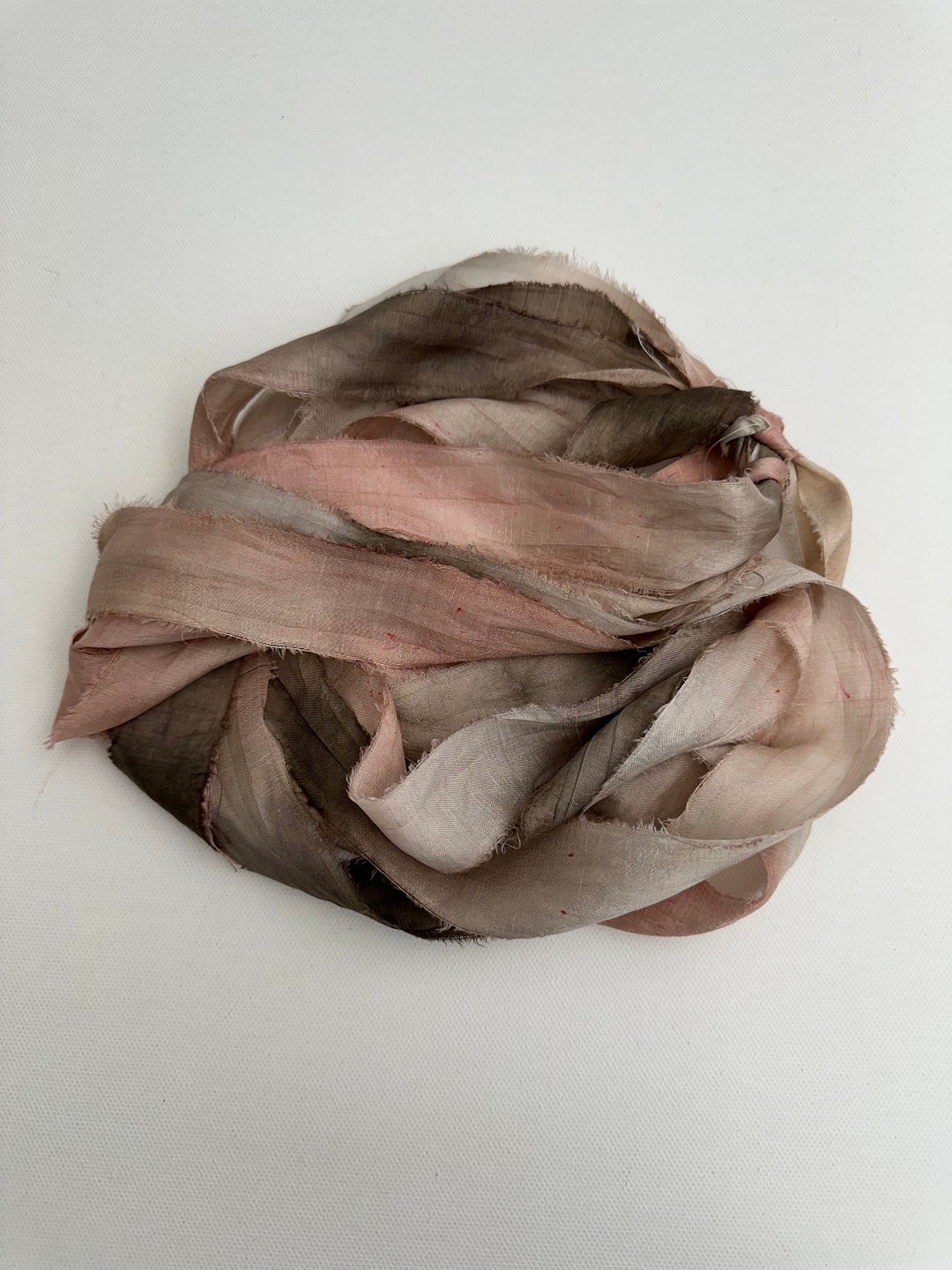 COWGIRL 4.5y Recycled Silk Ribbon, Journal Silk, Raw Edge Ribbon ...