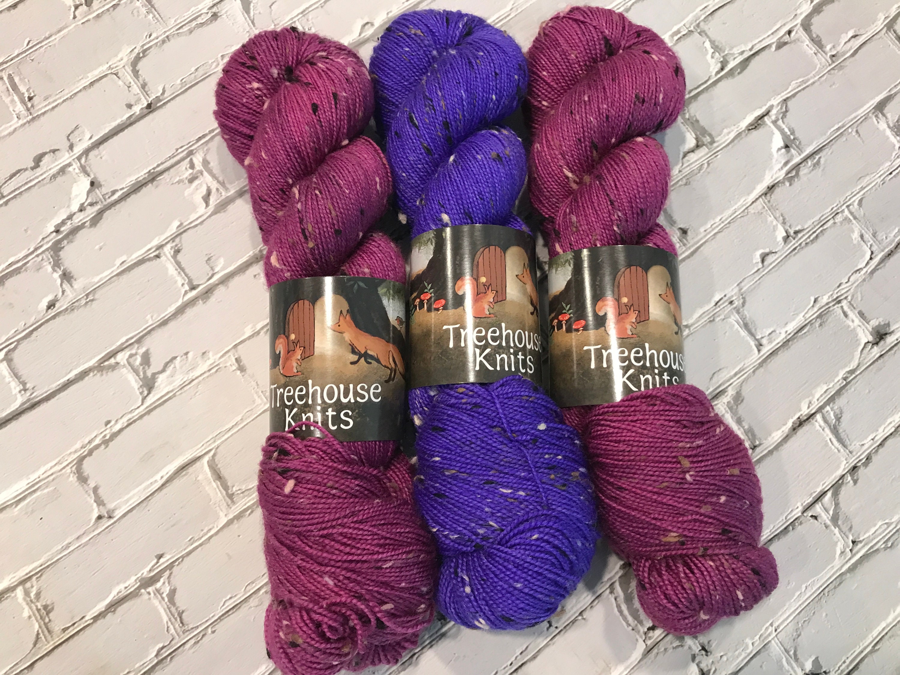 Yarn Destash Treehouse Knits Tweed Sock - Etsy