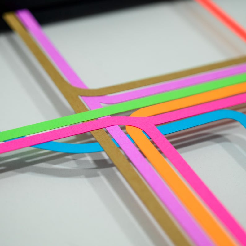 Chicago L-map Original Artwork, 11 X 14, CTA, Loop, Train, Windy City ...