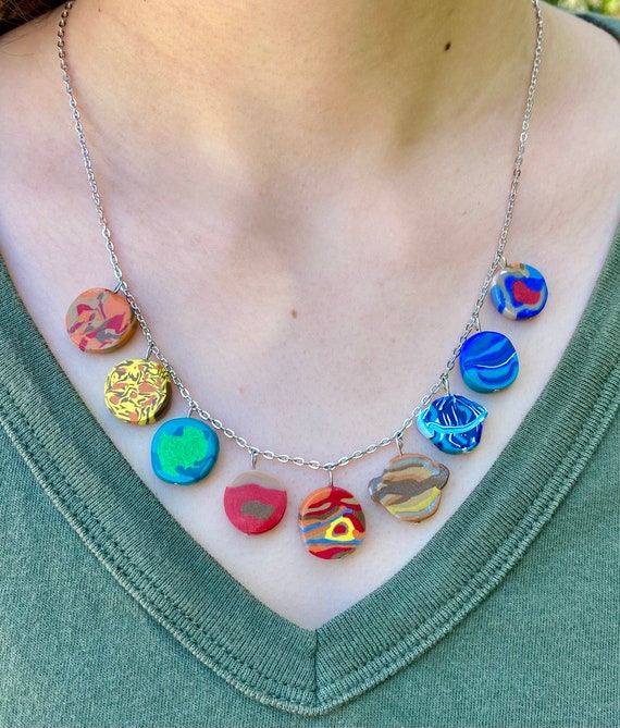 Solar System Necklace Etsy
