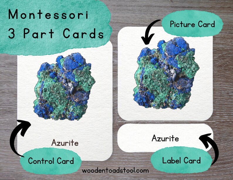 Crystal and Gemstone Types 3 Part Cards- Montessori- Learning Material ...