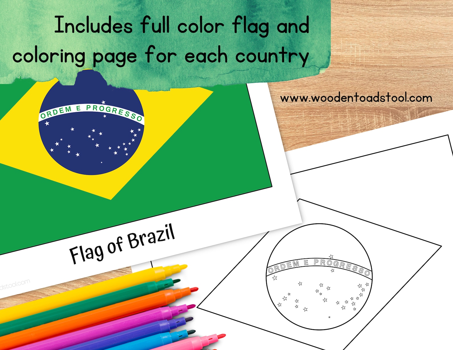 Flags of South America Coloring Pages and Printable- Unit Study ...
