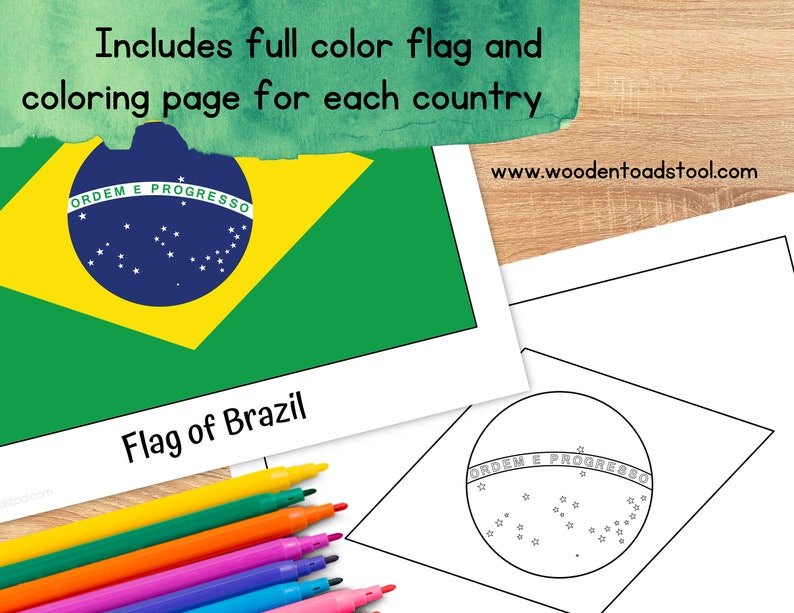 Flags of South America Coloring Pages and Printable Unit Study ...
