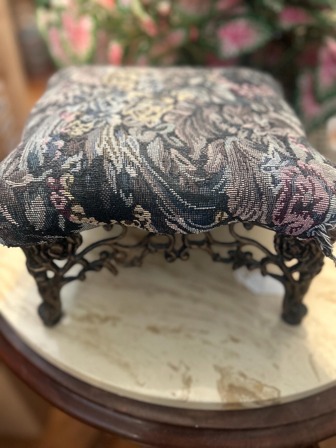 Victorian Like Cast Iron Foot Stool. - Etsy