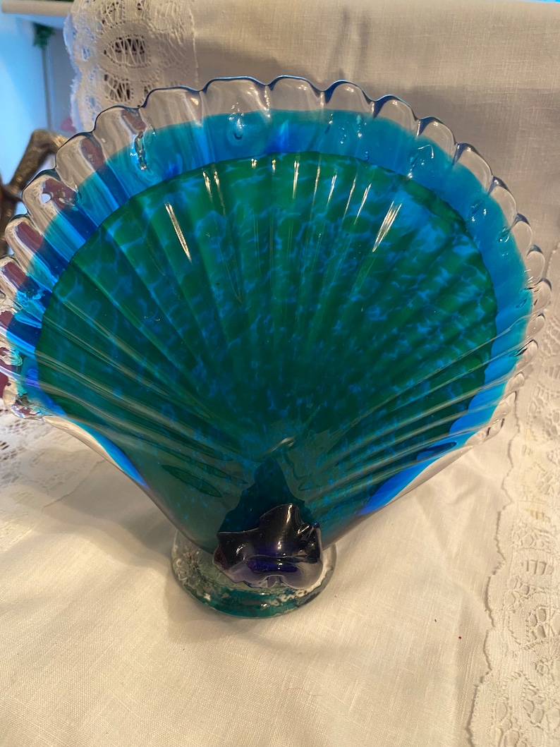 Murano Vintage Glass Peacock - Etsy