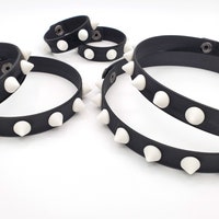 Bulky Spiked Cuffs | Choker Bracelet Bicep Cuffs | Spiked Jewelry ...