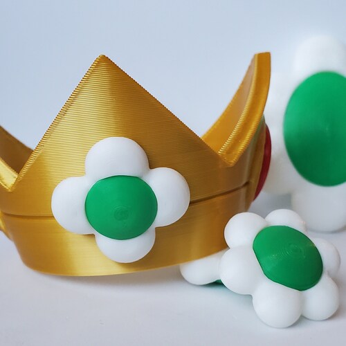 Princess Daisy Cosplay Set crown Earrings Brooch - Etsy