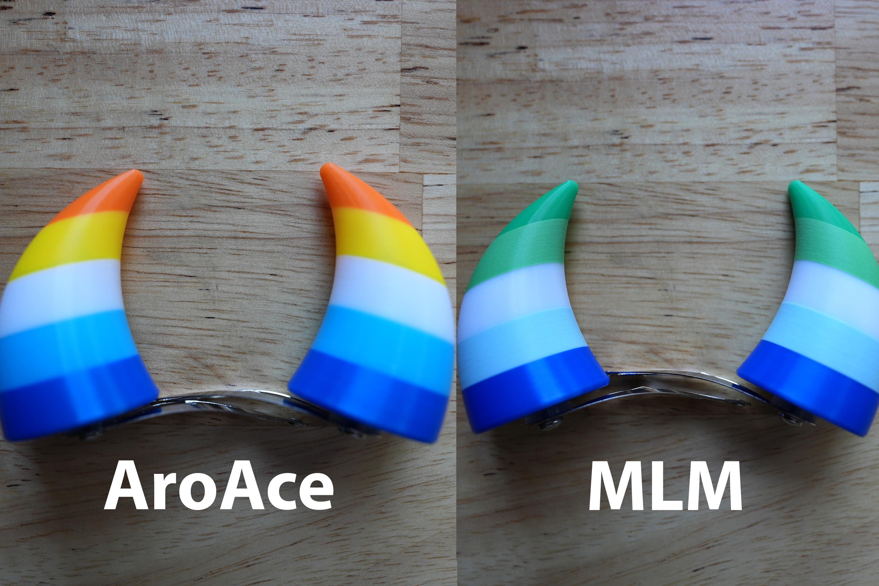 Colorful Clip on Horns | Pride Flag Horns | Clip on Devil Horns | Demon ...