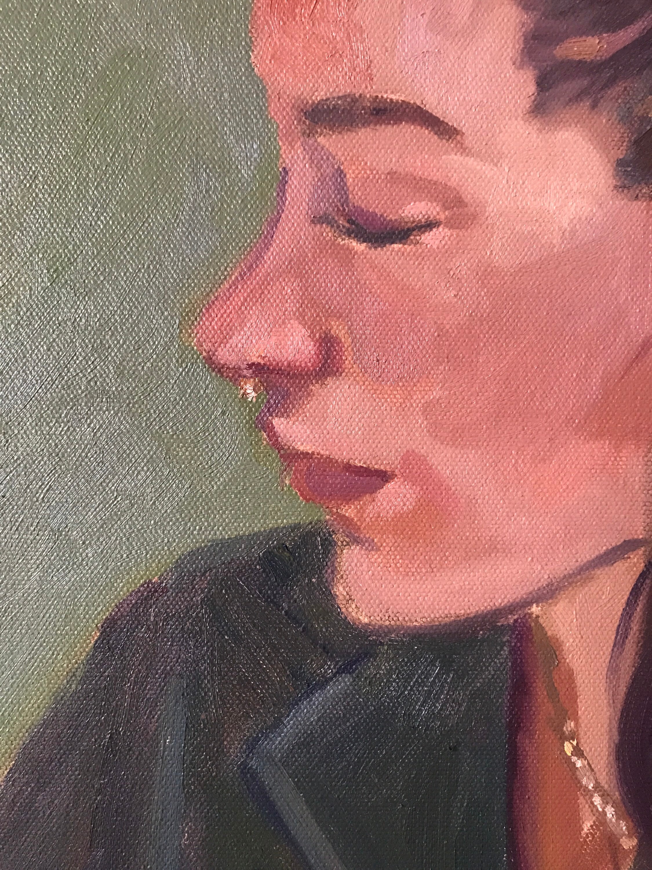 Female Portrait Painting Heloise Profile Portraiture Oil Painting on ...