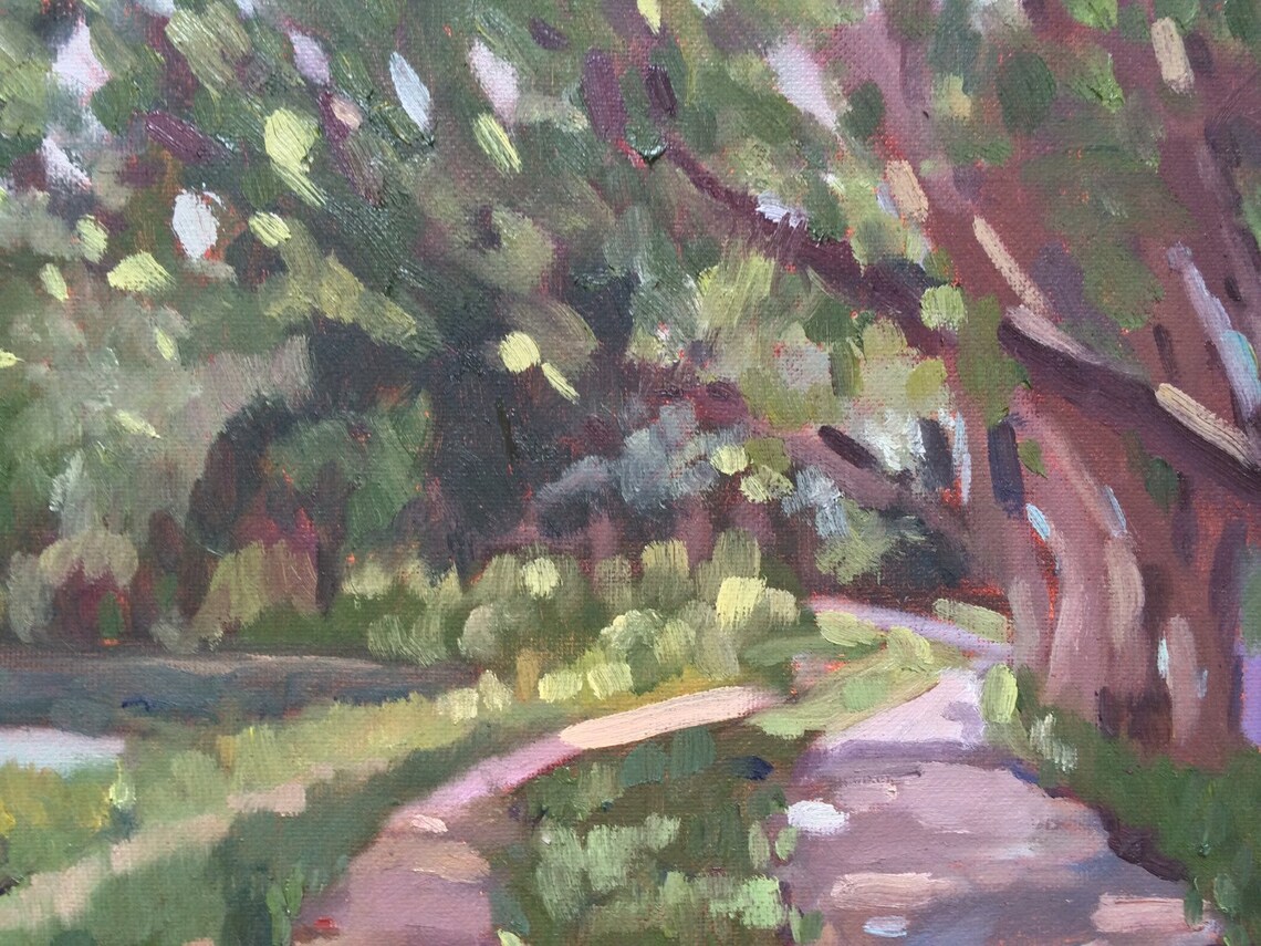 Original Plein Air Landscape Painting on Canvas, Plein Air Oil Painting ...