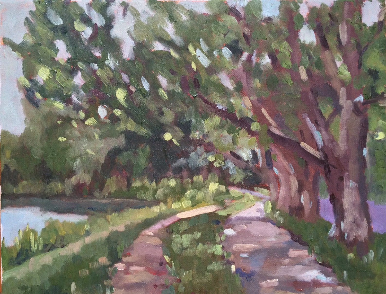Original Plein Air Landscape Painting on Canvas, Plein Air Oil Painting ...