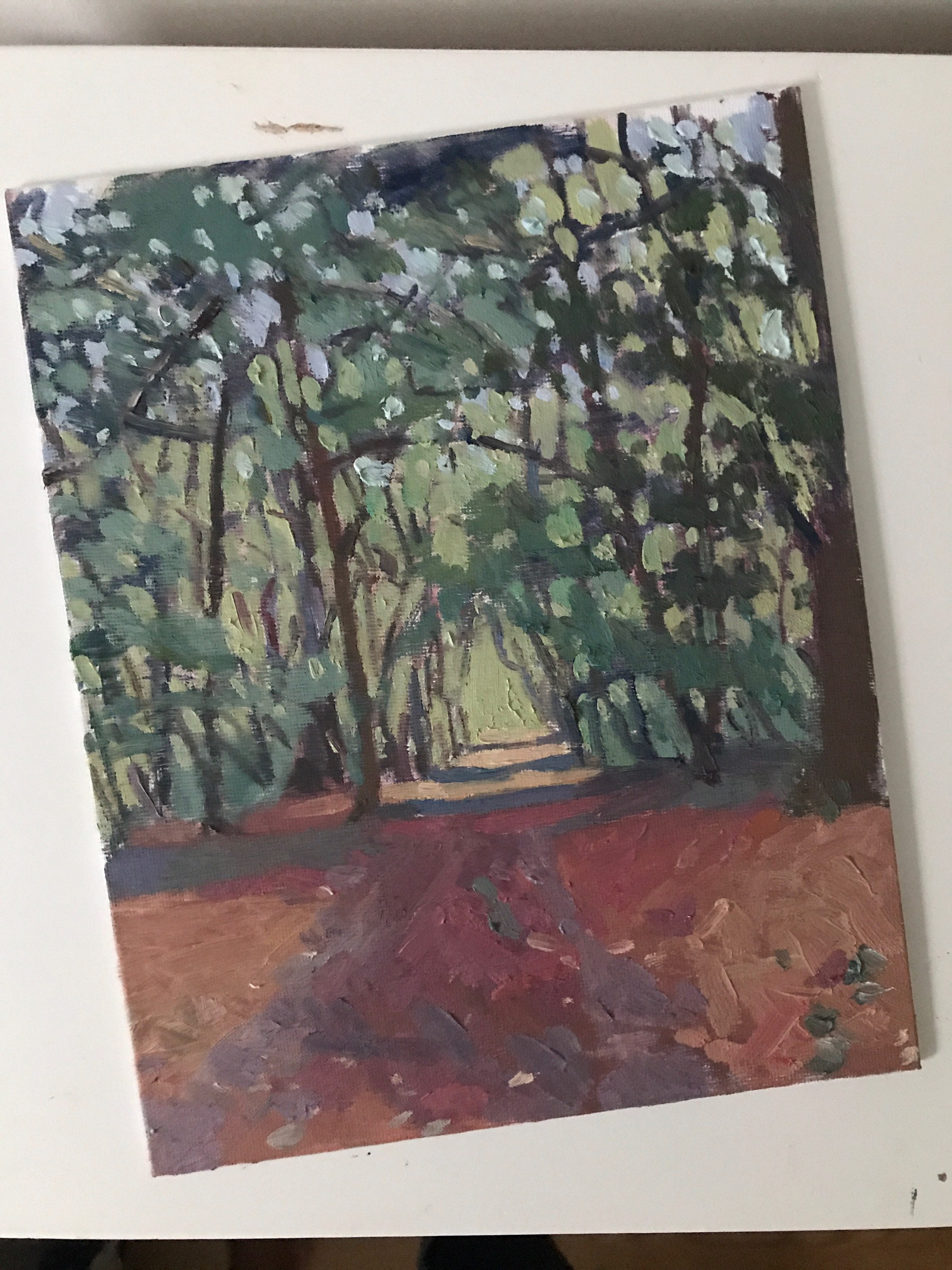 Landscape Painting Forest in the Fall Forêt De Lisle Adam - Etsy