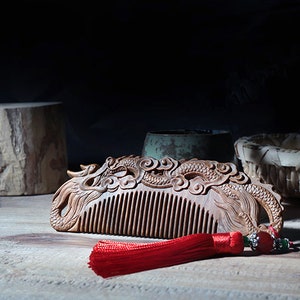 Handmade Seamless Natural Green Sandalwood Massage Comb, Anti Static ...