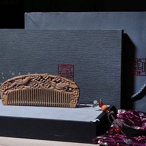 Handmade Seamless Natural Green Sandalwood Massage Comb, Anti Static ...