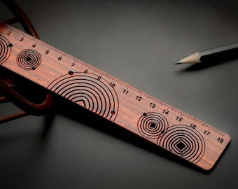 Laser Cut Wooden Ruler, Custom Ruler, Rosewood Rulers, Children's Ruler ...