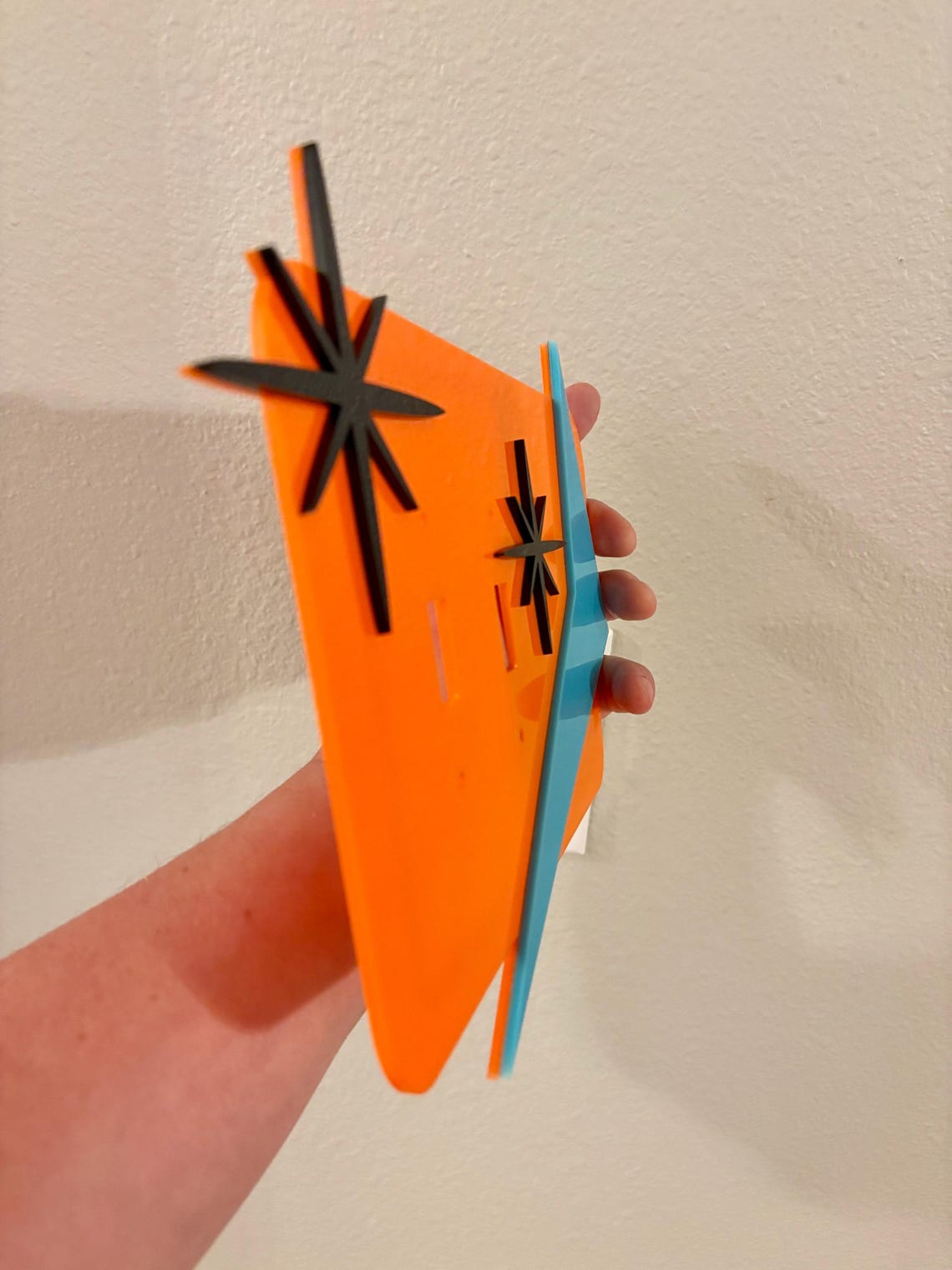 MCM Atomic Starburst Light Switch Cover: Orange & Blue Acrylic - Etsy