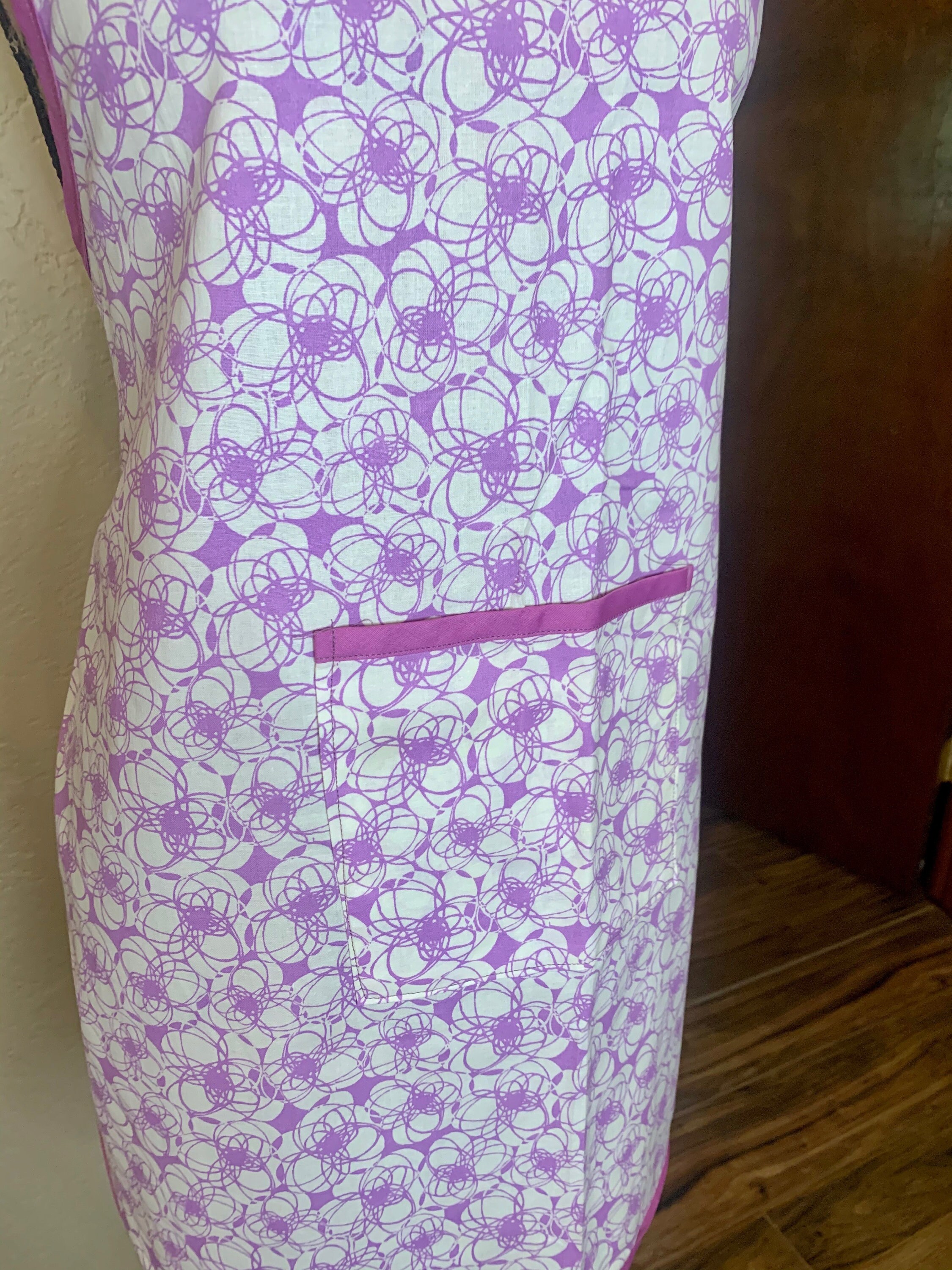 Purple Floral Apron - Etsy