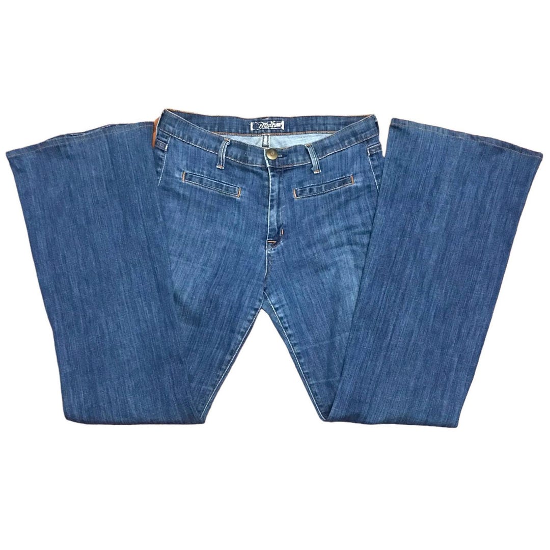 VINTAGE HUDSON 90s Signature Bootcut Jeans Medium Wash Denim Blue Size ...