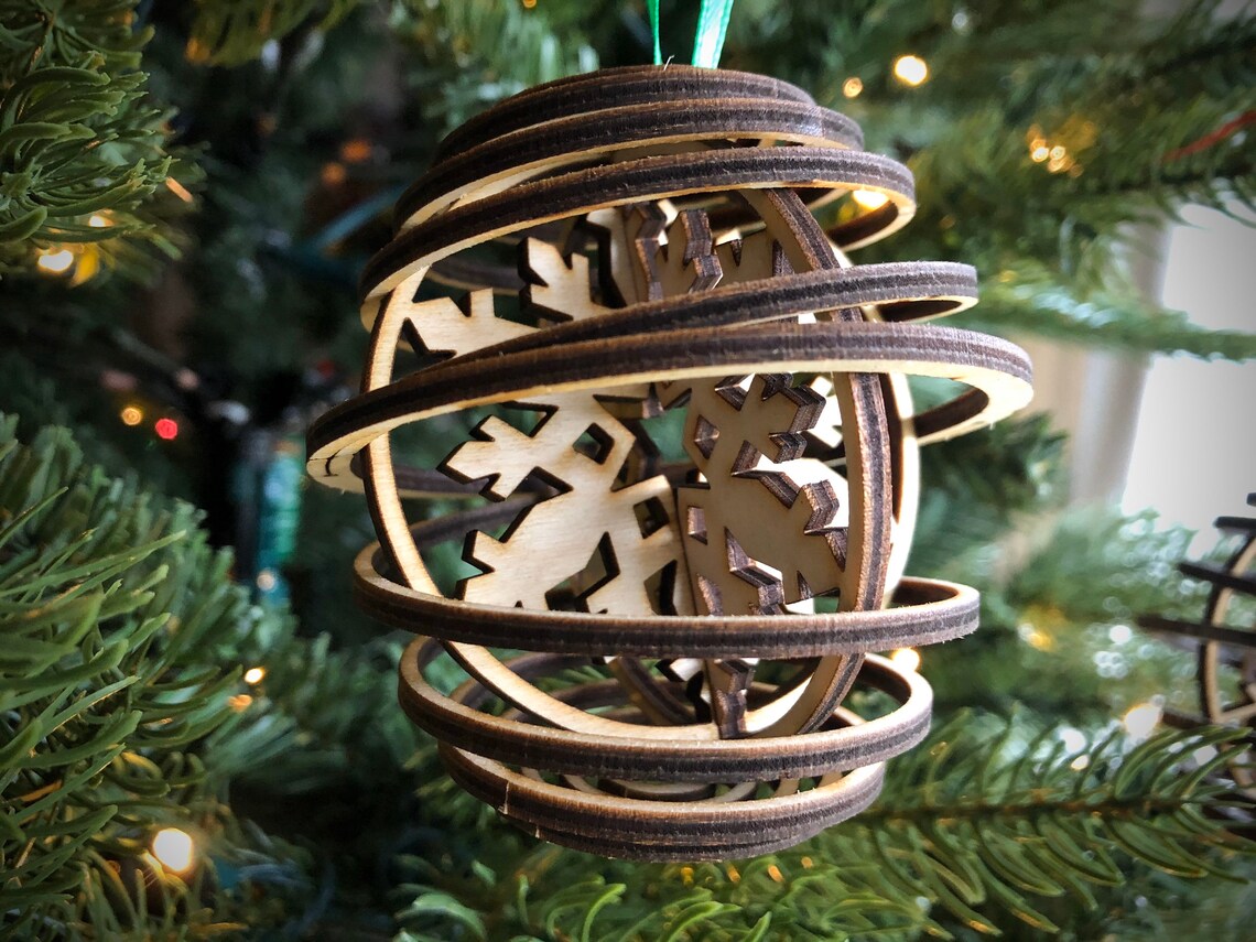 3D Laser Cut Snowflake Ball - Etsy