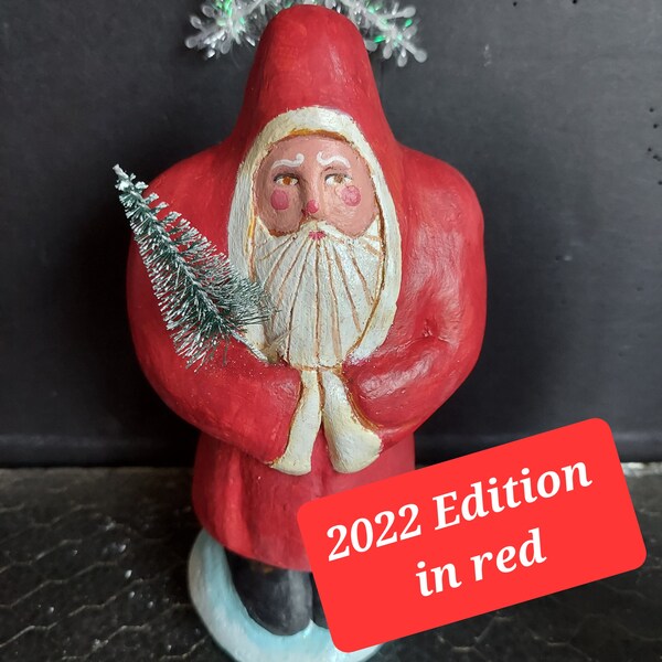 Chalkware Santa - Etsy