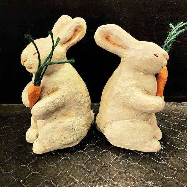 Rabbit Folk Art - Etsy