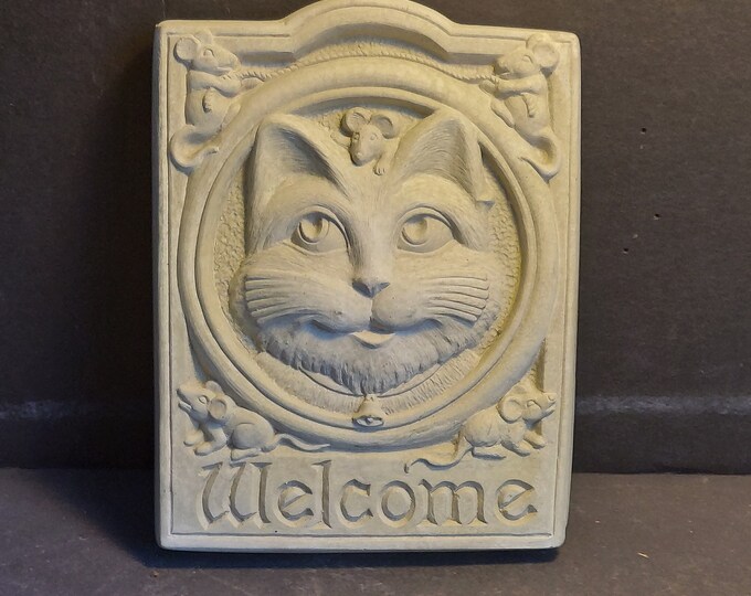 1992 Carruth Studio Cat Welcome, Cast Carving - Etsy