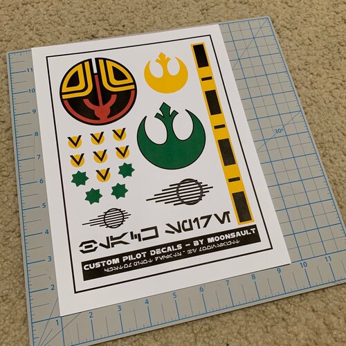 X Wing Helmet Decals - Etsy