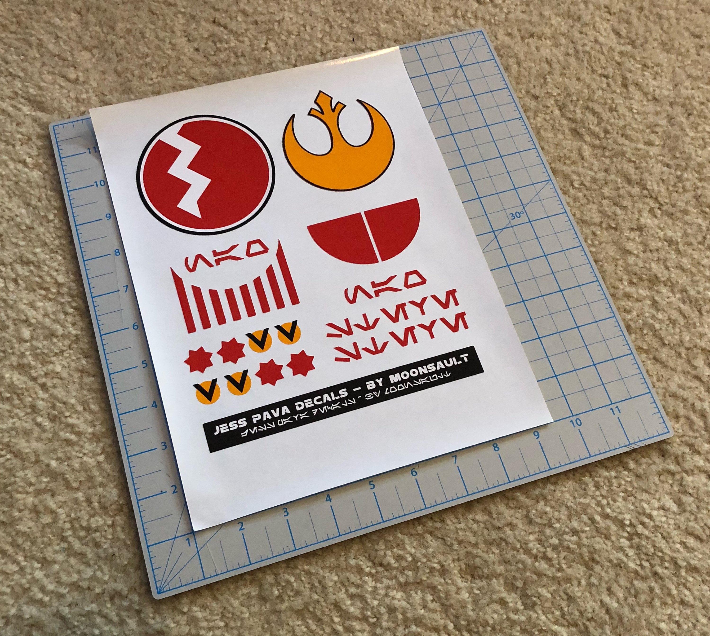 Star Wars Jess Pava X wing Resistance Pilot Helmet Decal Set Etsy Canada