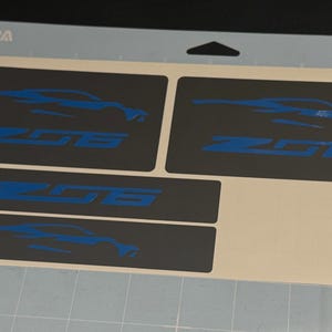 Corvette C8 Stingray Custom 4 Piece Sun Visor Vanity Mirror Warning ...