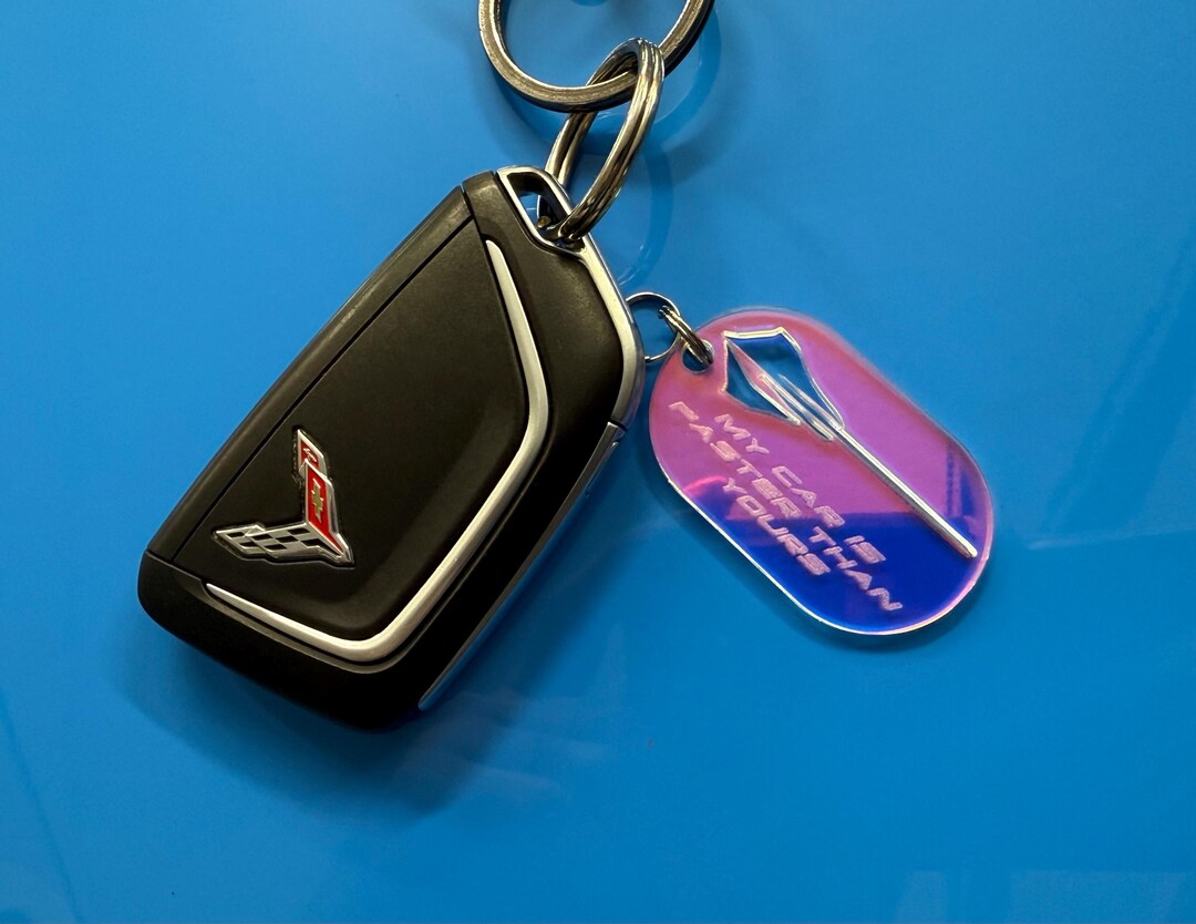 Chevrolet C8 Corvette Stingray Z06 Inspired Custom Acrylic Key Ring ...