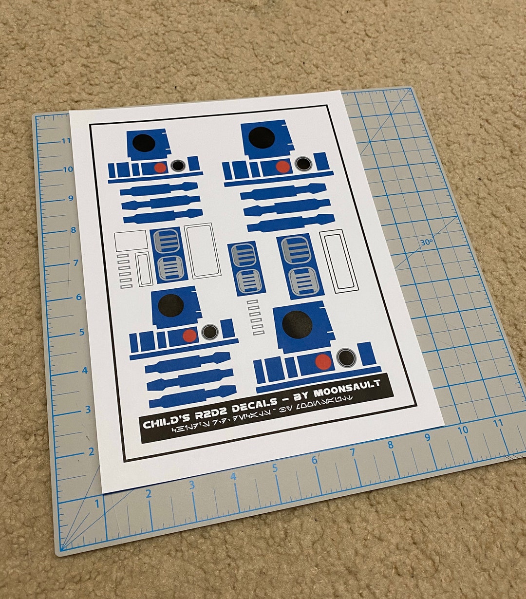 Child's Cranial Helmet Star Wars R2-D2 Decorative Droid Decal Set - Etsy