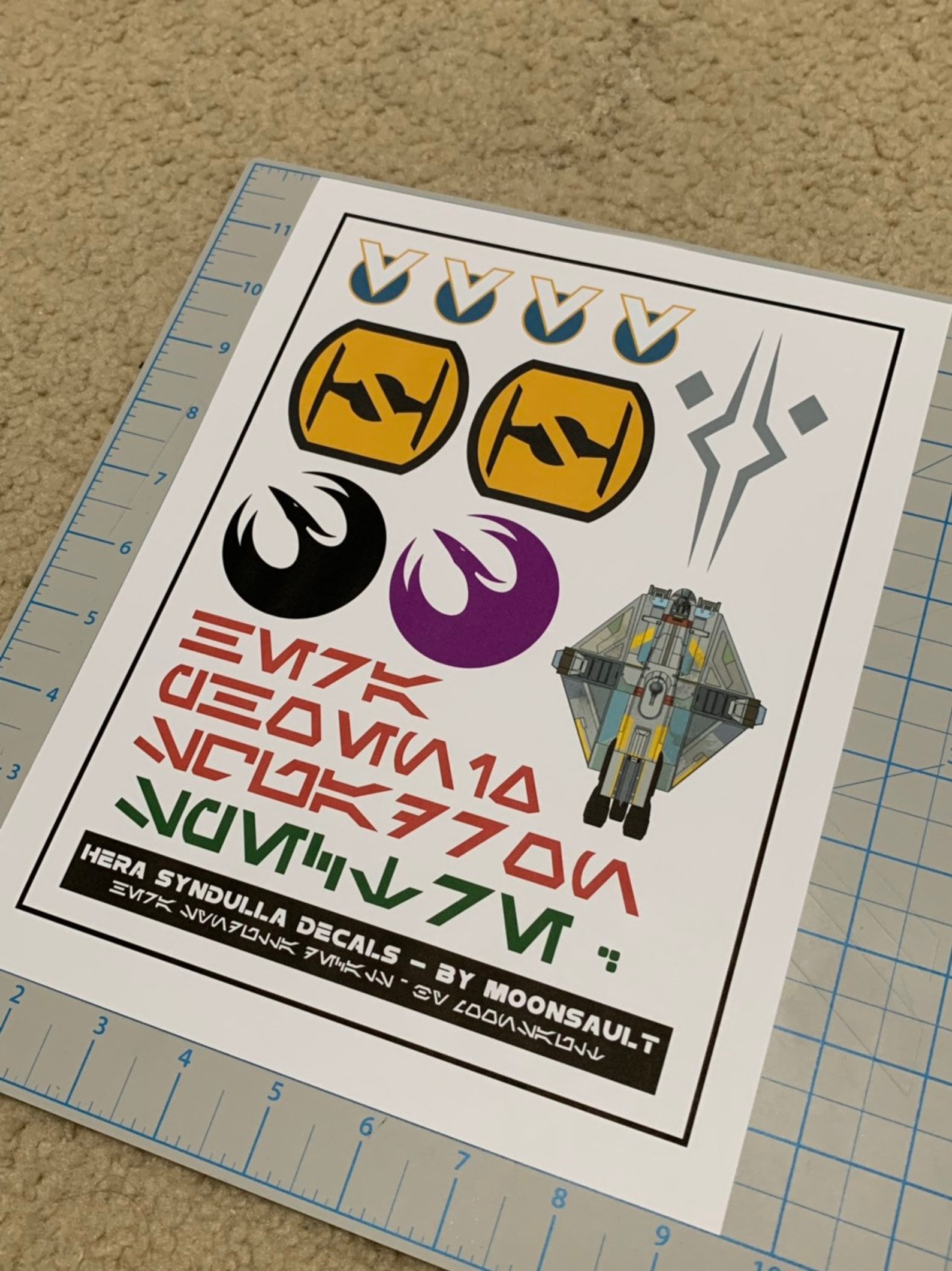 Star Wars Rebels Hera Syndulla Pilot Helmet Decal Set - Etsy