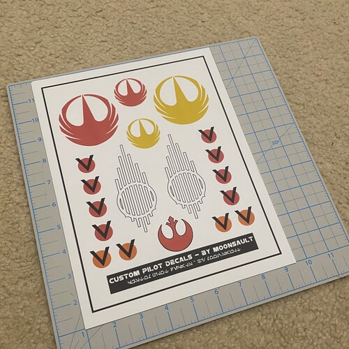 Star Wars Dex Tiree Gold 2 X-wing Rebel Pilot Helmet Decal Set - Etsy UK
