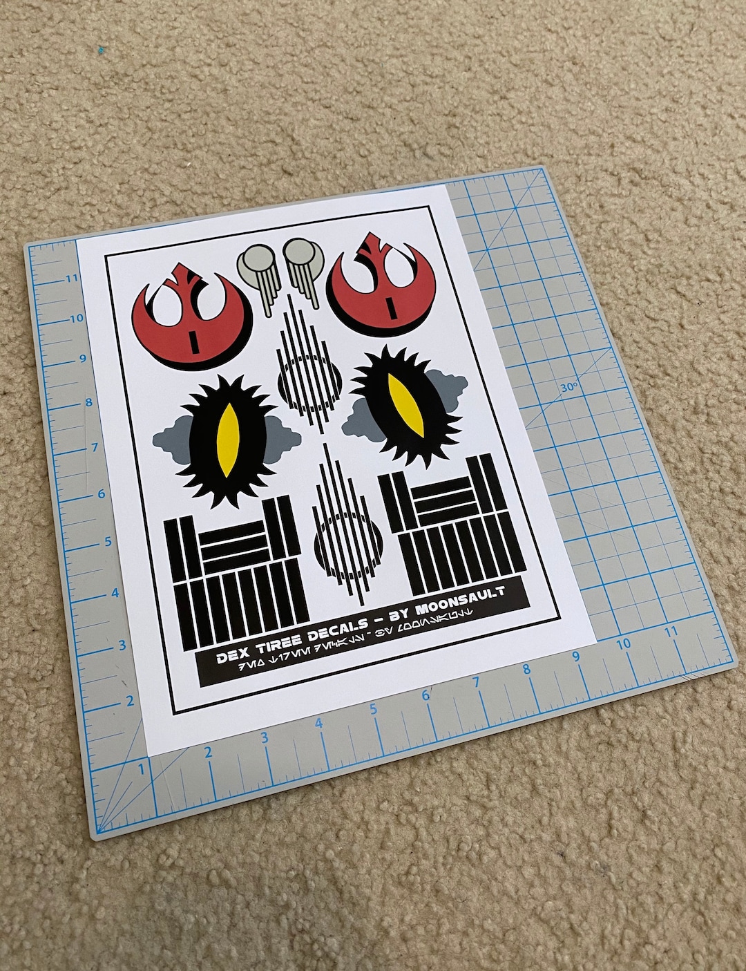 Star Wars Dex Tiree Gold 2 X-wing Rebel Pilot Helmet Decal Set - Etsy