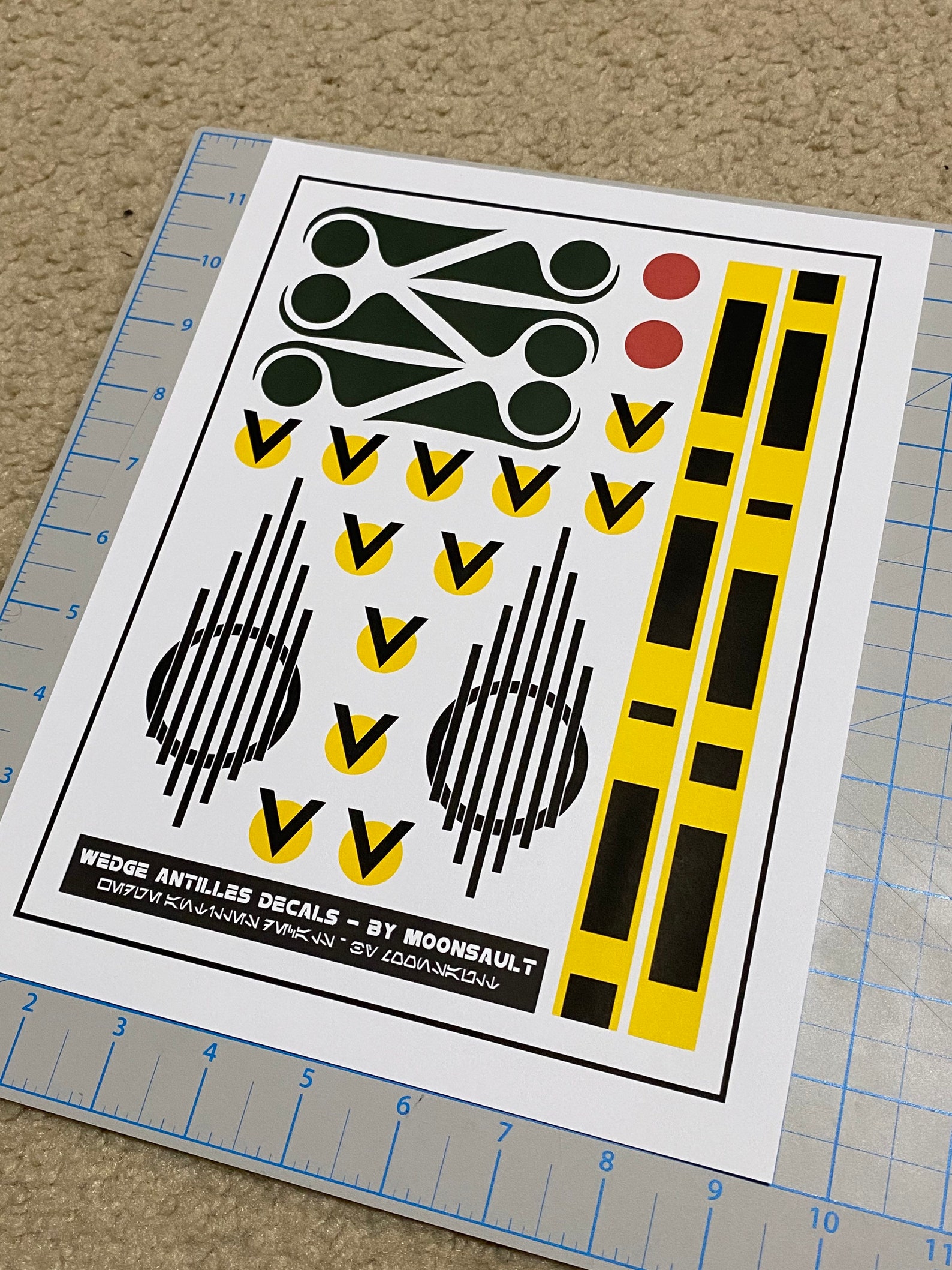 Star Wars Wedge Antilles X-wing Rebel Pilot Helmet Decal Set - Etsy