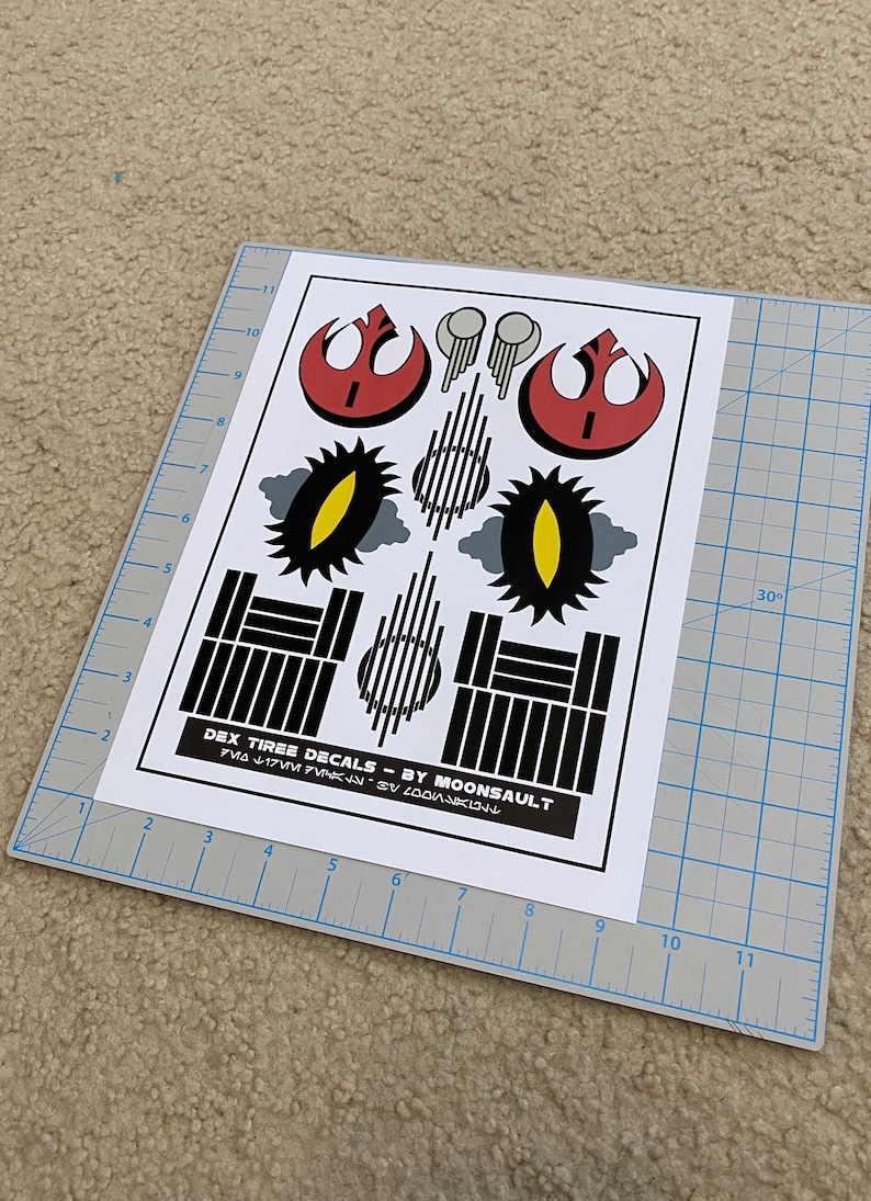 Star Wars Dex Tiree Gold 2 X-wing Rebel Pilot Helmet Decal Set - Etsy UK