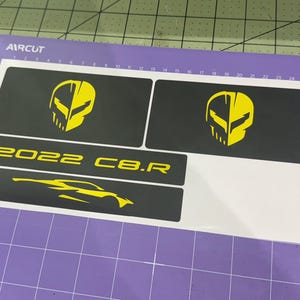 Corvette C8 Stingray Custom 4 Piece Sun Visor Vanity Mirror Warning ...