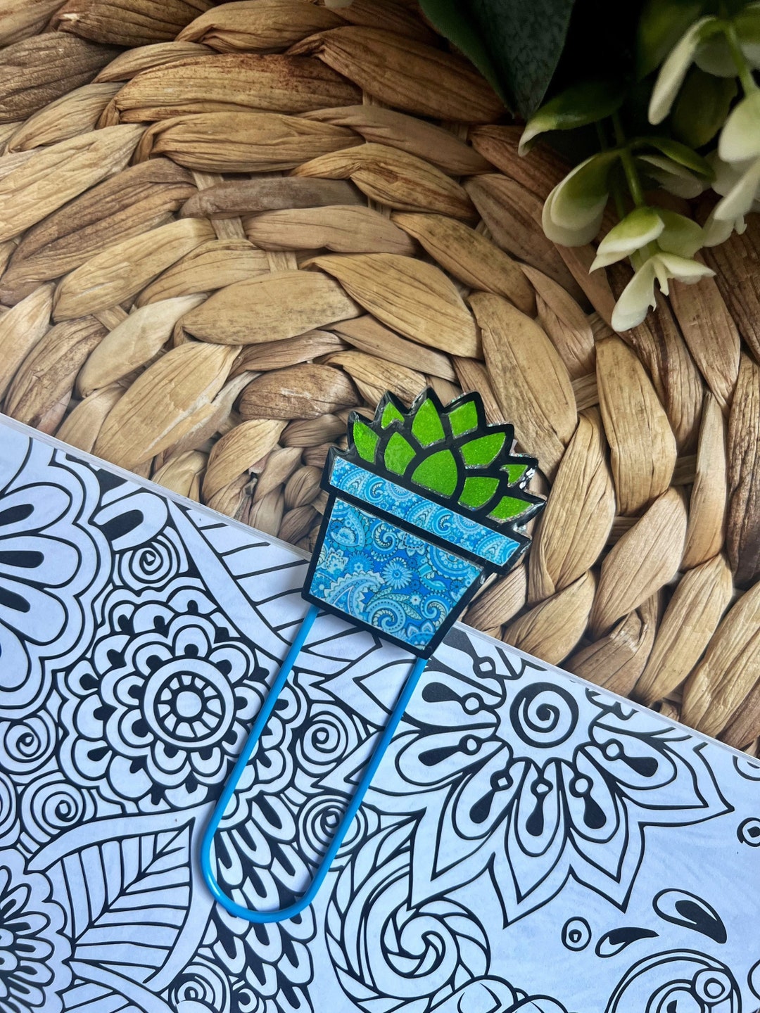 Gift for Plant Lovers Succulent Jumbo Paperclip Bookmark - Etsy