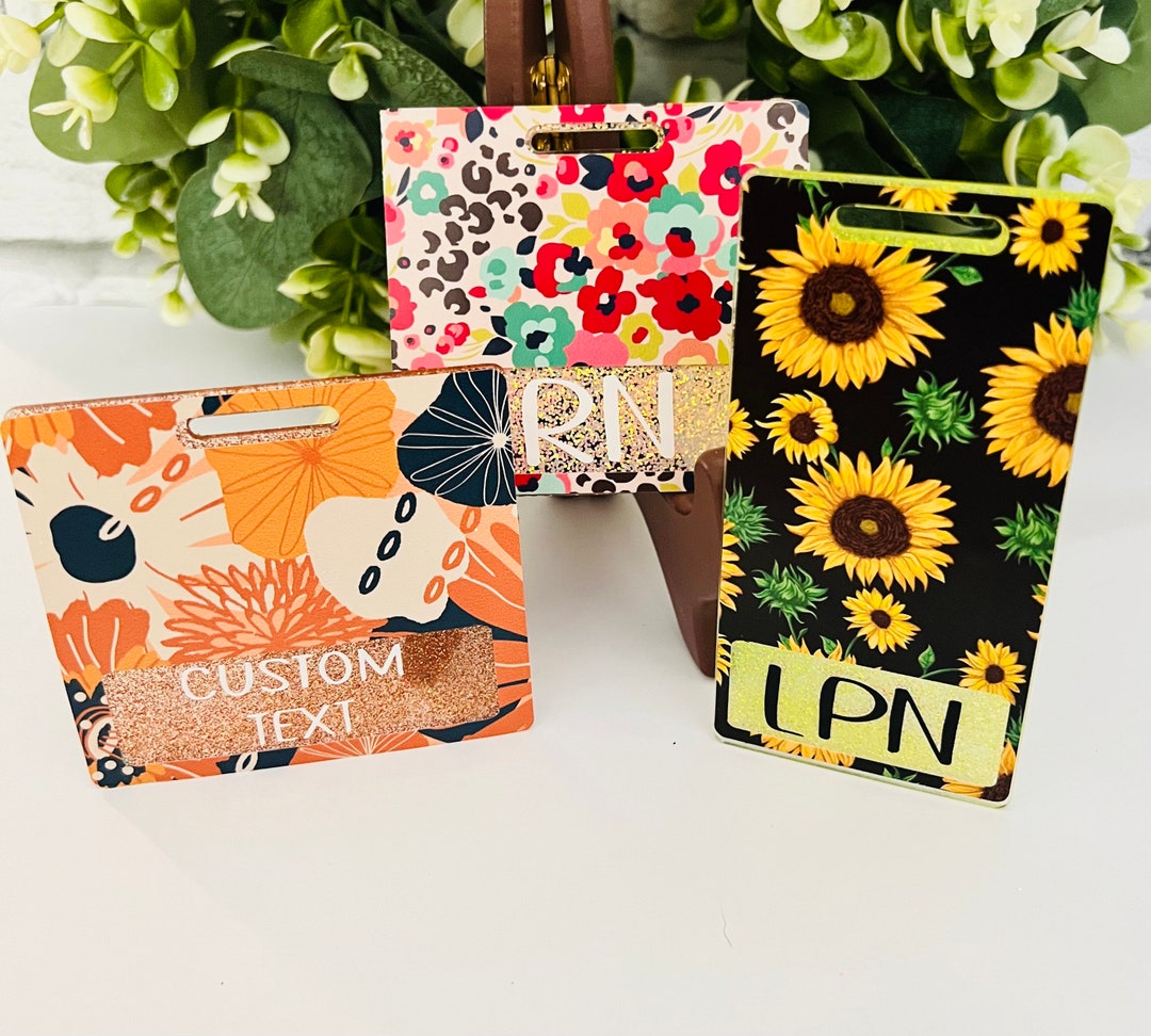 Badge Buddy Custom Nurse Badge Buddy Glitter Badge Buddy Cute Badge ...