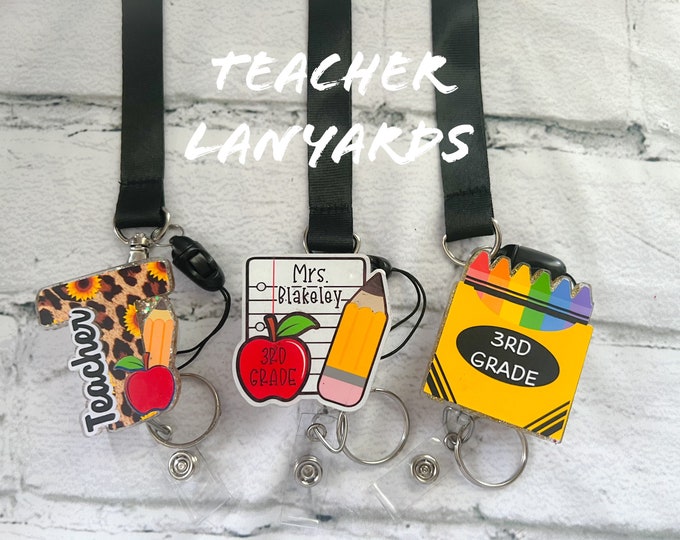 Teacher Lanyards Teacher Gifts Teacher Appreciation Gift Teacher Badge ...