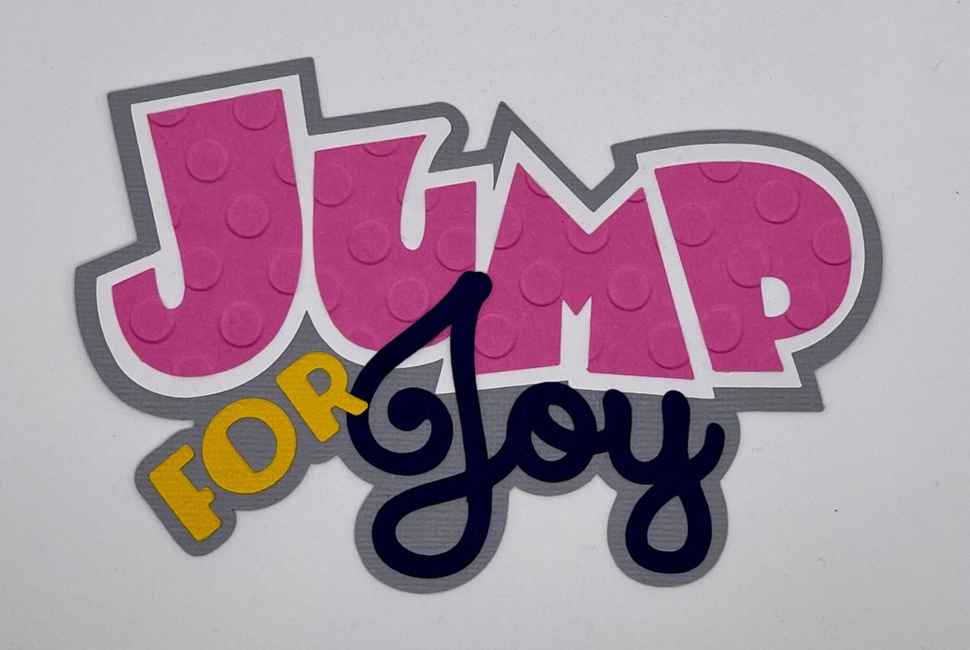Jump for Joy Title Handmade Paper Piecing Scrapbook - Etsy