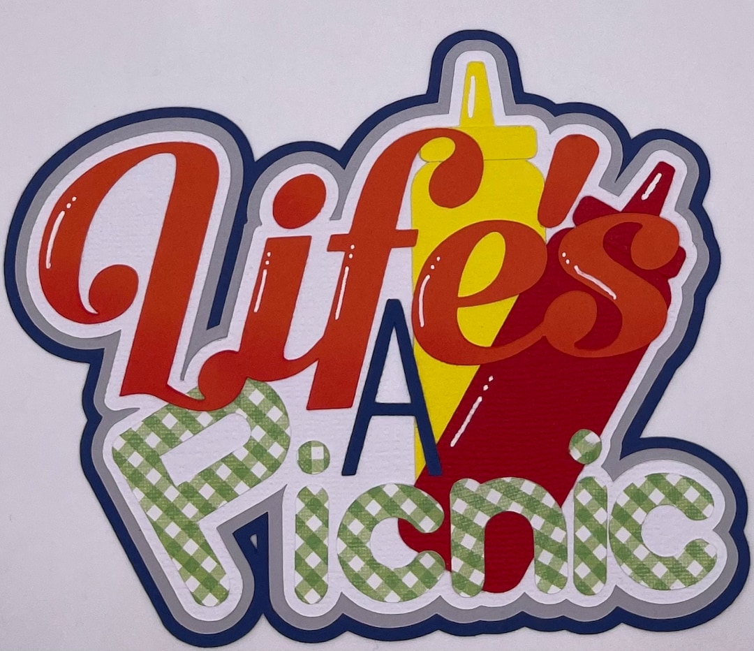 Summertime - Life's a Picnic Title - Handmade Paper Piecing Scrapbook ...