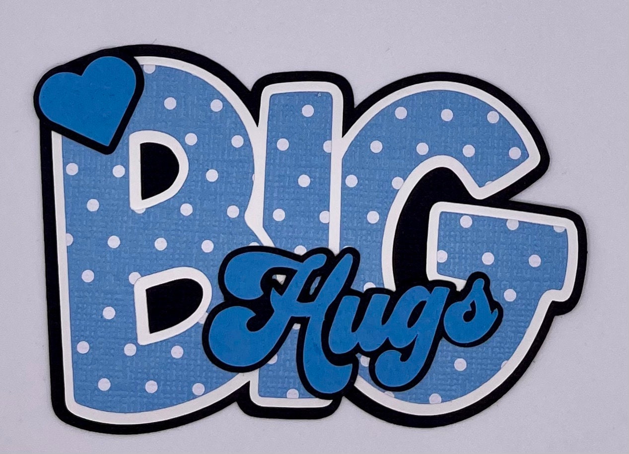 Big Hugs Title Handmade Paper Piecing Scrapbook - Etsy