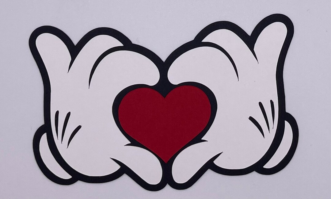 Disney Mickey Hands Title Handmade Paper Piecing Scrapbook ...