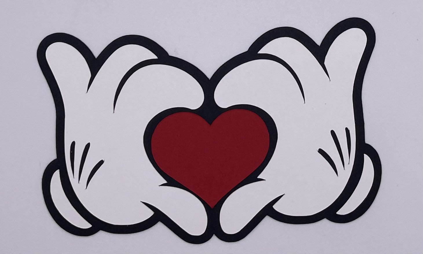 Disney Mickey Hands Title Handmade Paper Piecing Scrapbook ...