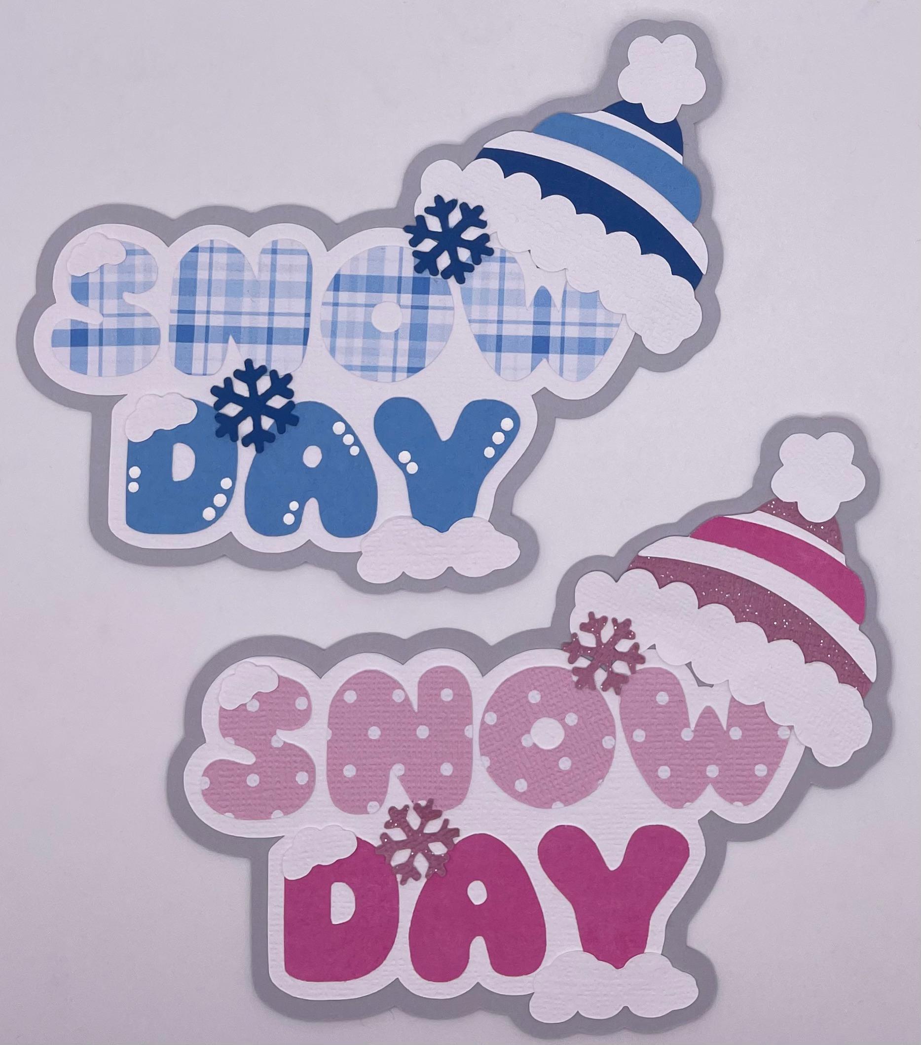Winter Snow Day Handmade Paper Piecing Scrapbook Embellishment Die Cuts ...